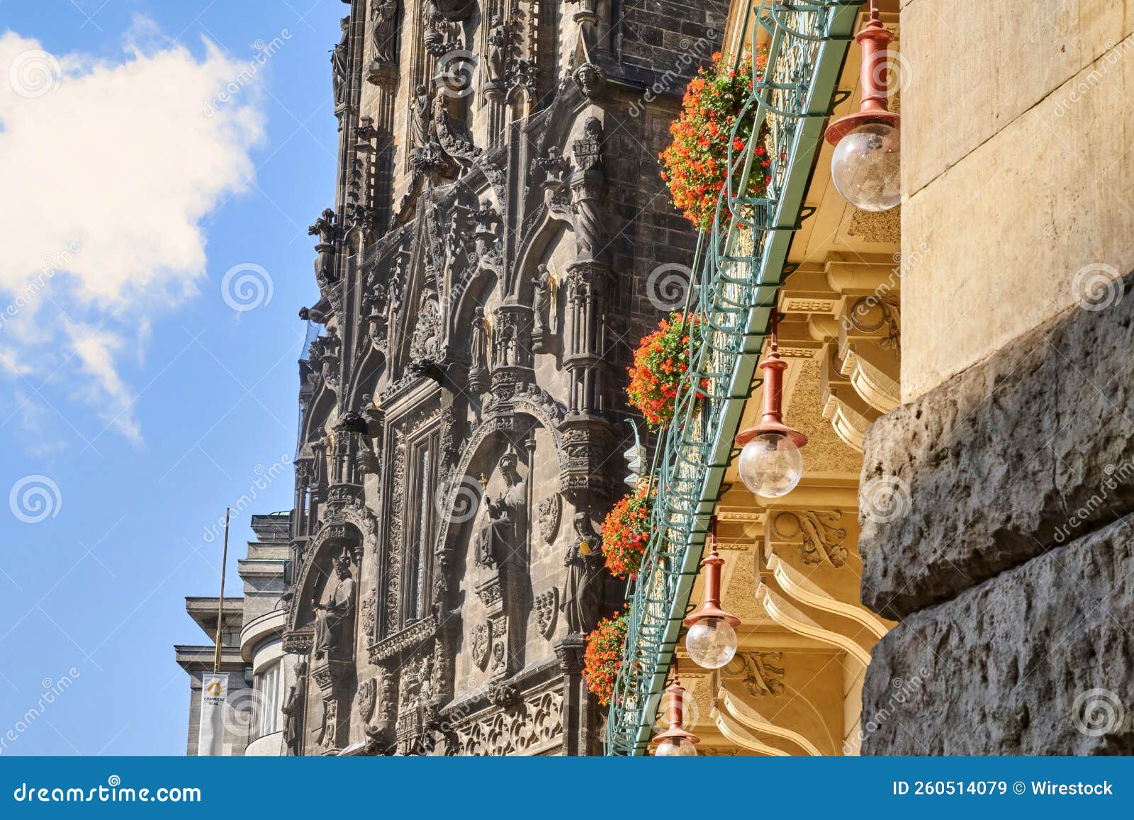 Texture of the Beautiful Historic Buildings on the Sunny Day Stock ...