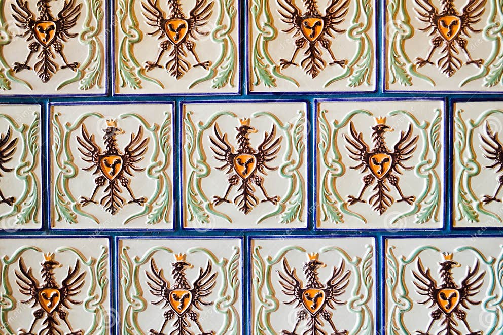 Texture of a Beautiful Square White Ceramic Tile with Patterns I Stock ...