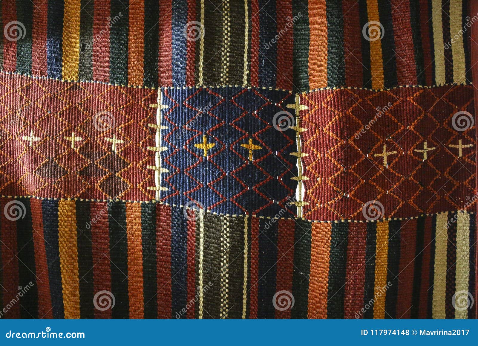 Texture of Bedouin Traditional Wool Carpet with Geometric Patter Stock ...