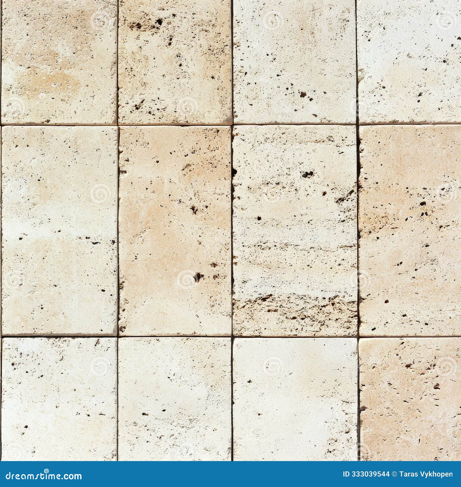 Texture of Beige Stone Tiles Arranged in a Grid Pattern for Interior or ...