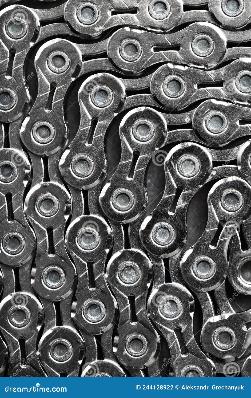 The Texture of a Bicycle Chain is a Close-up of the Torque Transmission ...