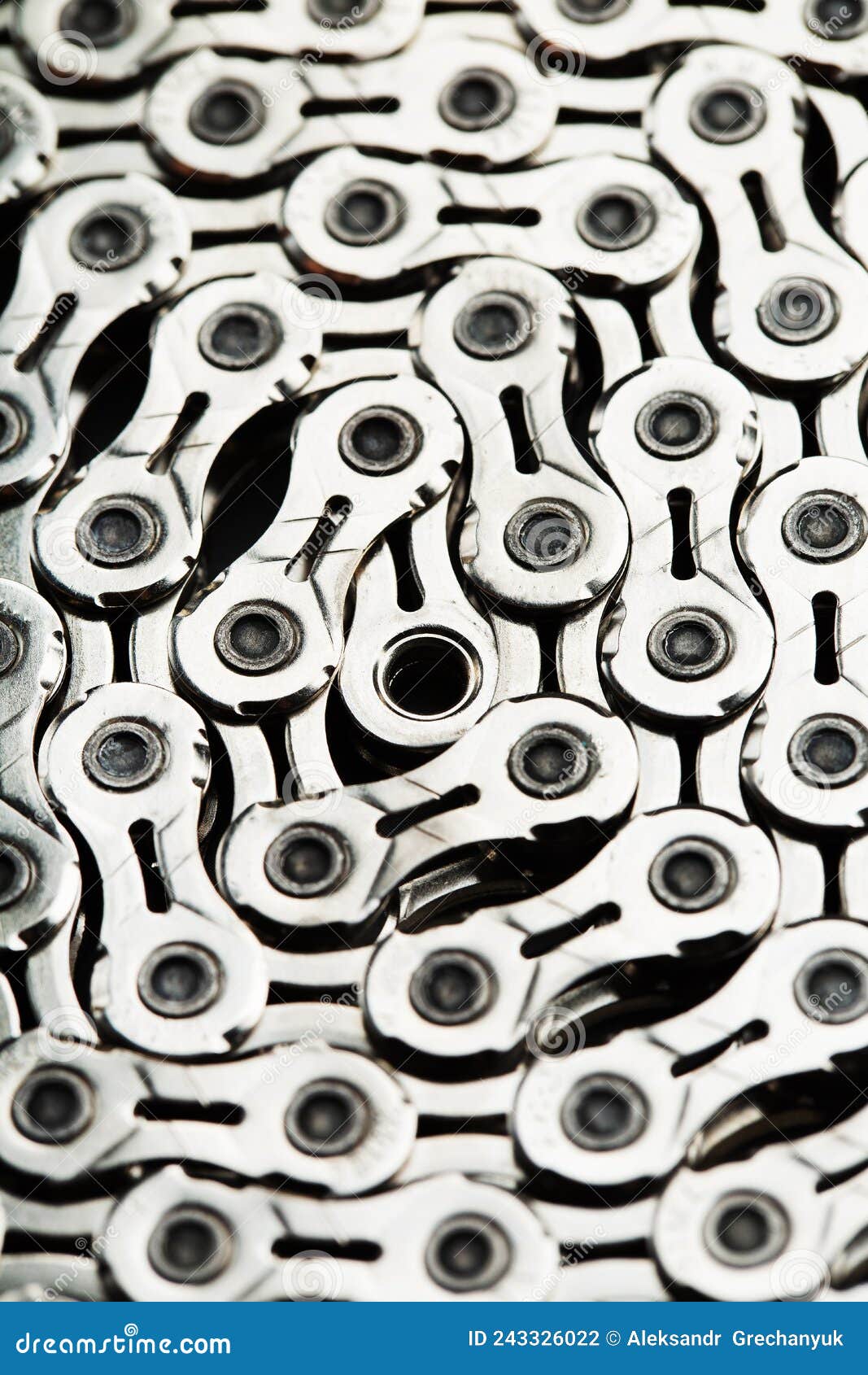 The Texture of a Bicycle Chain is a Close-up of the Torque Transmission ...