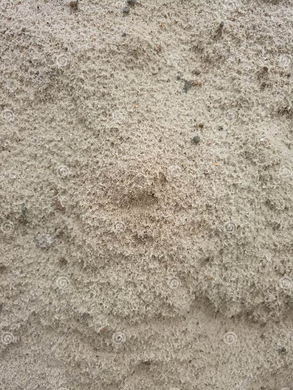 The Texture and Bizarre Pattern of Wet River Sand after Rain, Piled Up ...