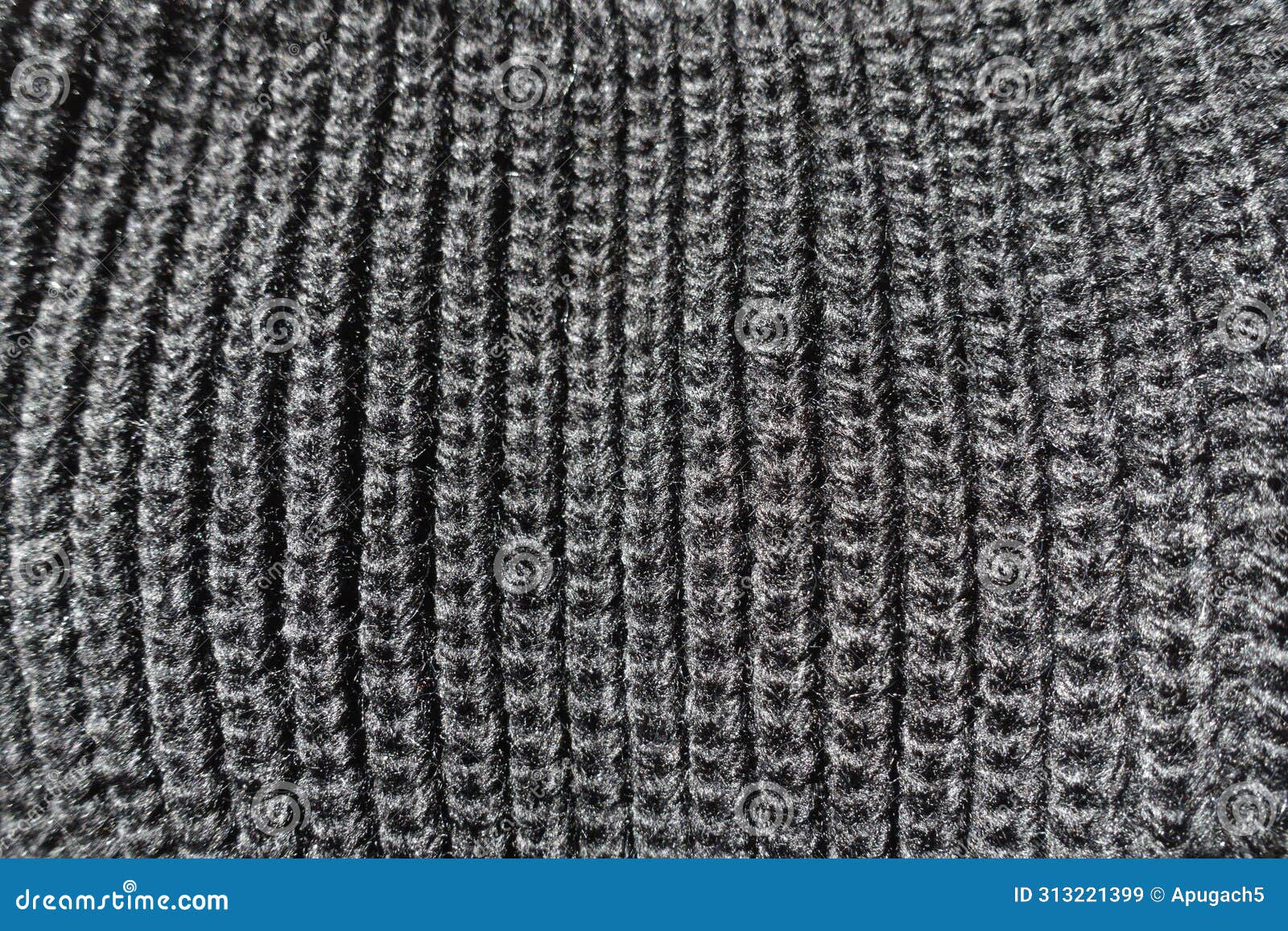 Texture of Black Acrylic Rib Knit Fabric Stock Image - Image of warm ...