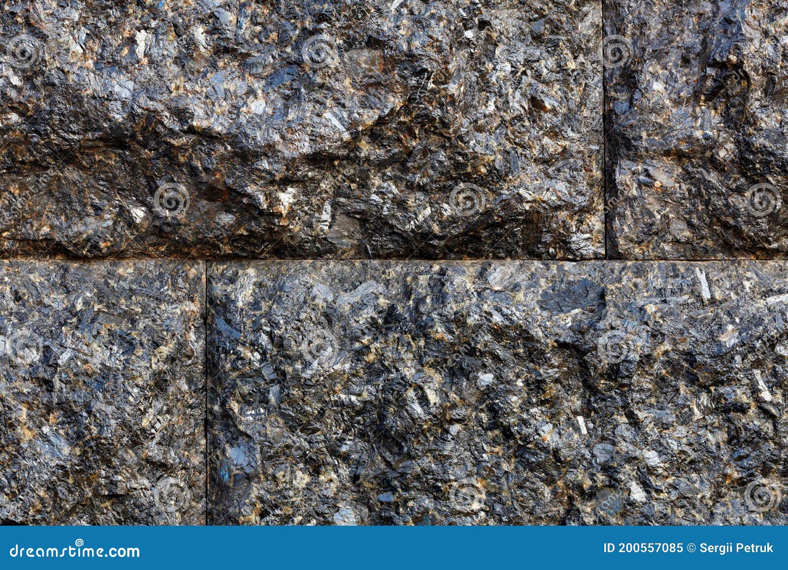 Black Granite Texture and Background in the Form of Large Blocks ...