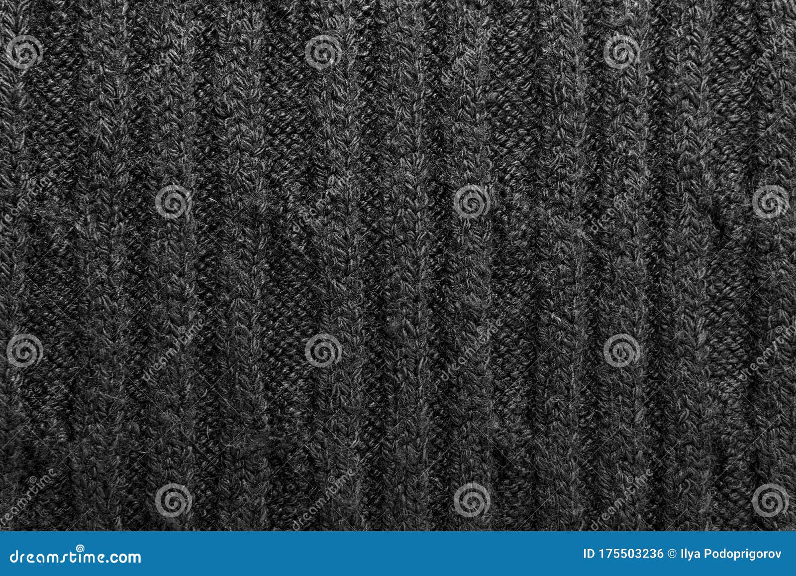 Texture of a Black Knitted Sweater Closeup. Dark Knitted Wool Material ...