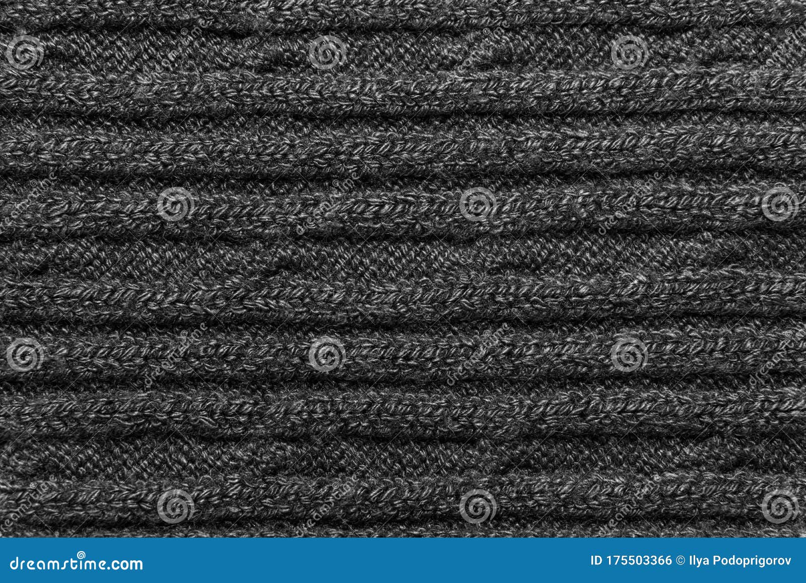 Texture of a Black Knitted Sweater Closeup. Dark Knitted Wool Material ...