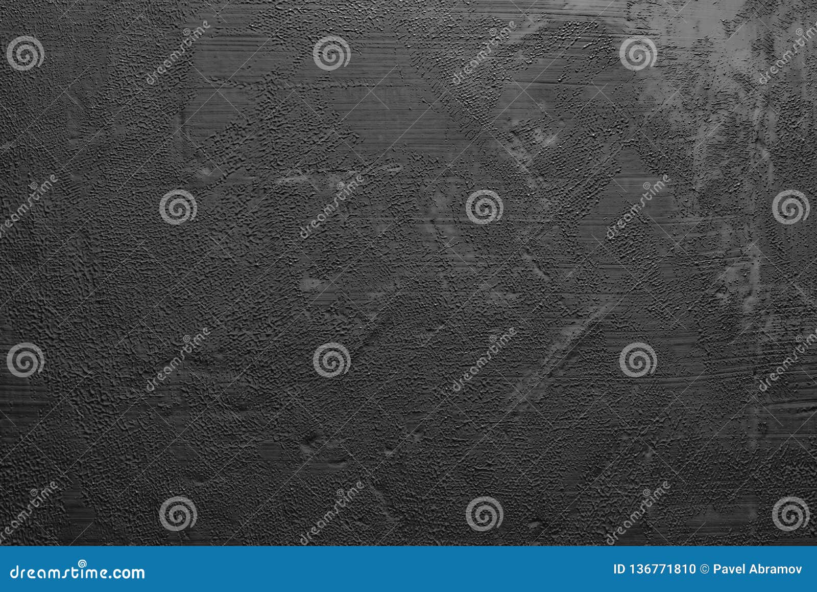 Black Paint Smeared on the Wall. Dark Background, Substrate for Work ...