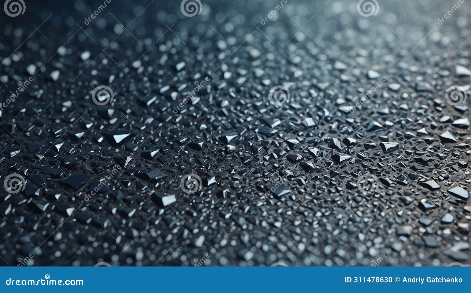 Dark Texture of Mosaic of Small Black Stones Shimmering in the Light ...