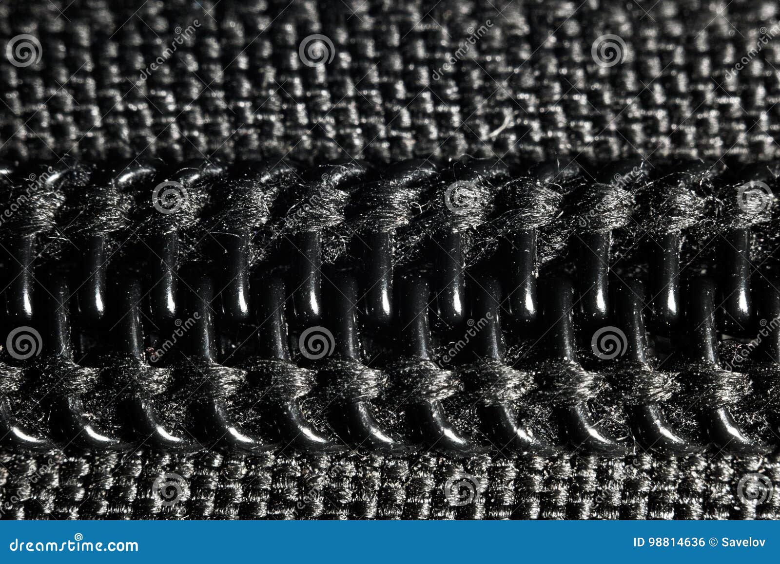 Texture of a Black Zip Zipper Stock Photo - Image of concept, join ...