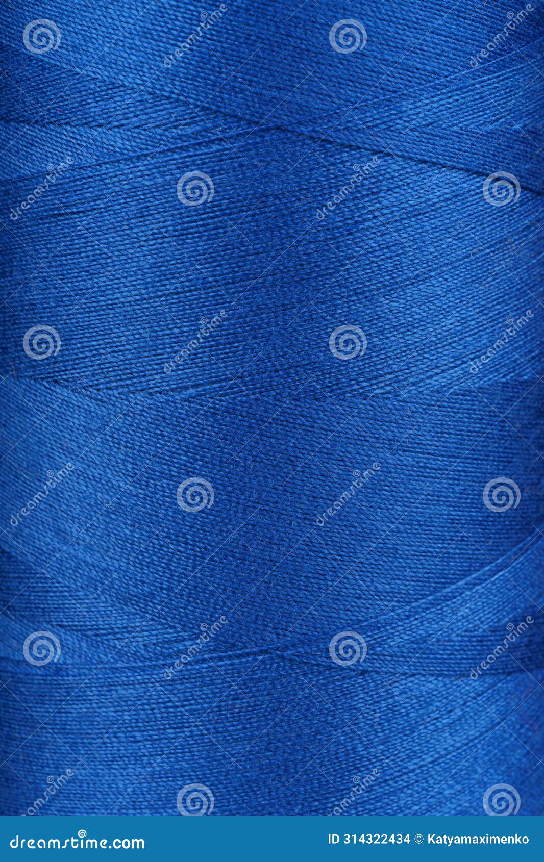 Texture of Blue Color Threads in Spool Close Up, Macro Stock Photo ...