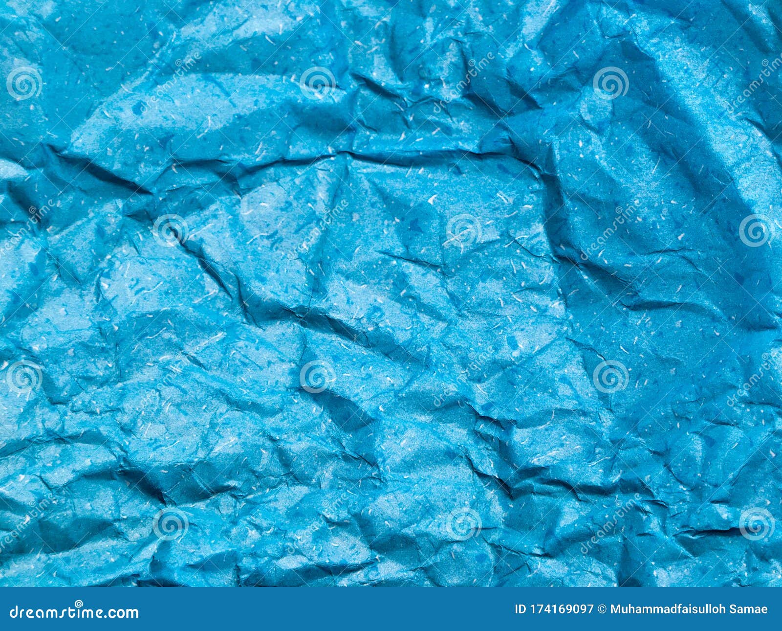 Texture of Blue Crumpled Paper Background for Design Stock Image ...