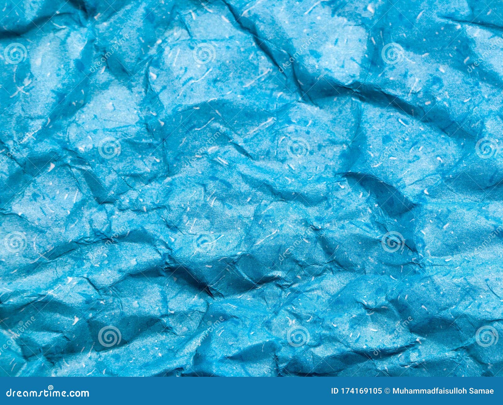Texture of Blue Crumpled Paper Background for Design Stock Image ...