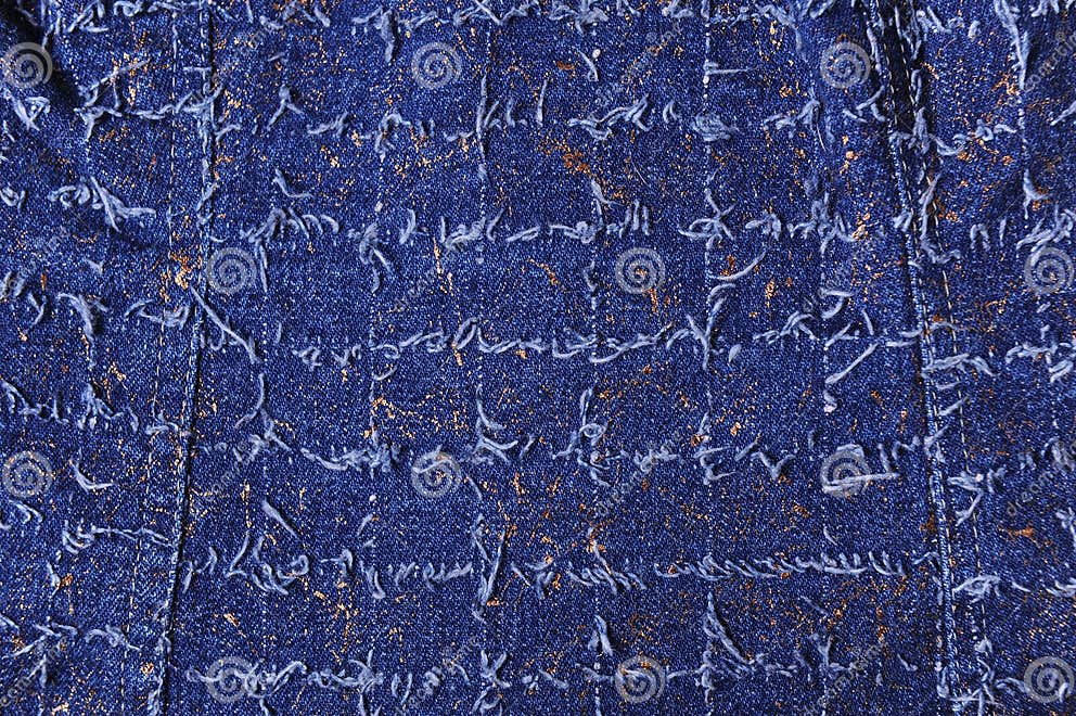 Texture of Blue Denim with Gold Threads Stock Photo - Image of design ...