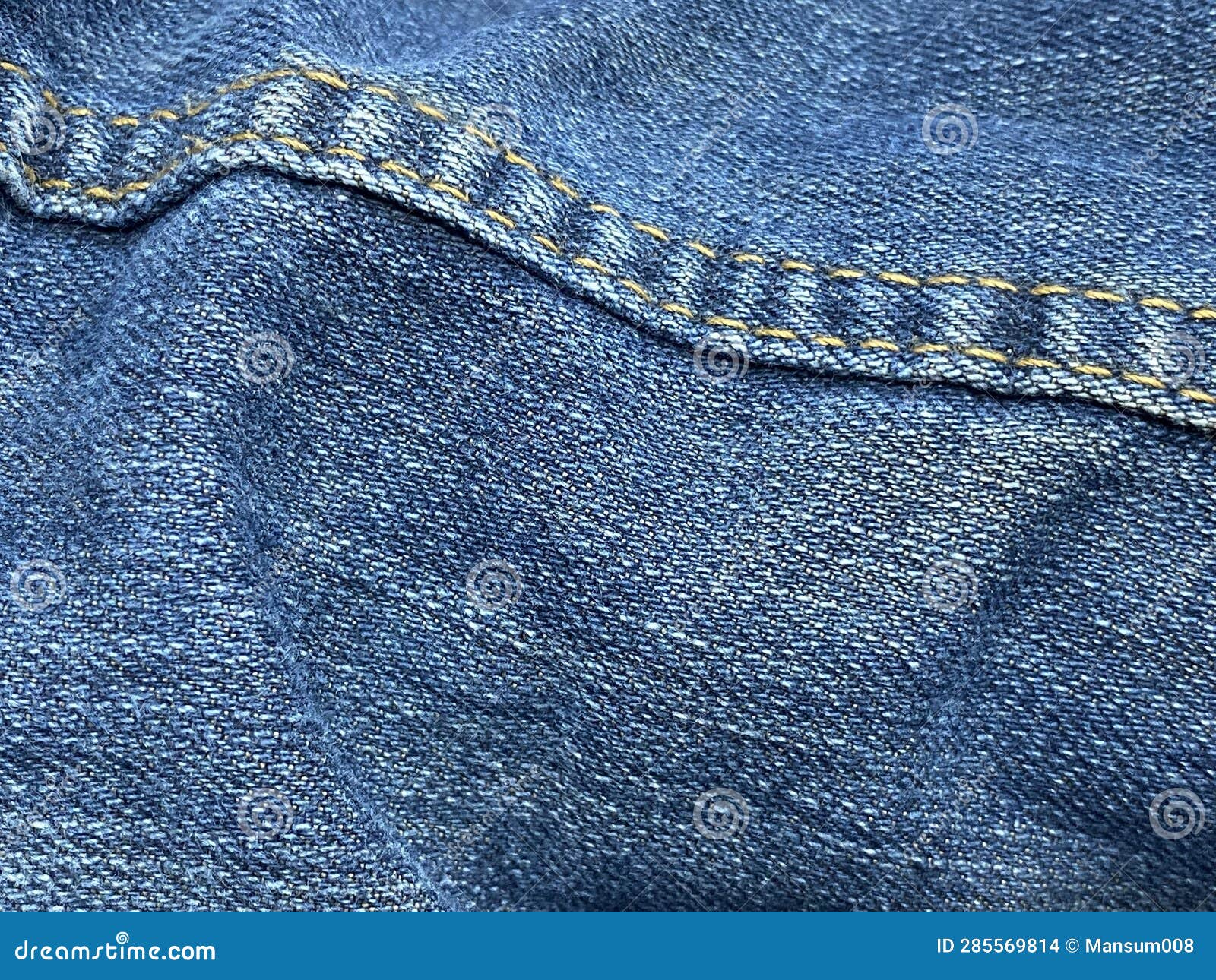 Texture of Blue Denim Jeans with Seams Stock Photo - Image of material ...