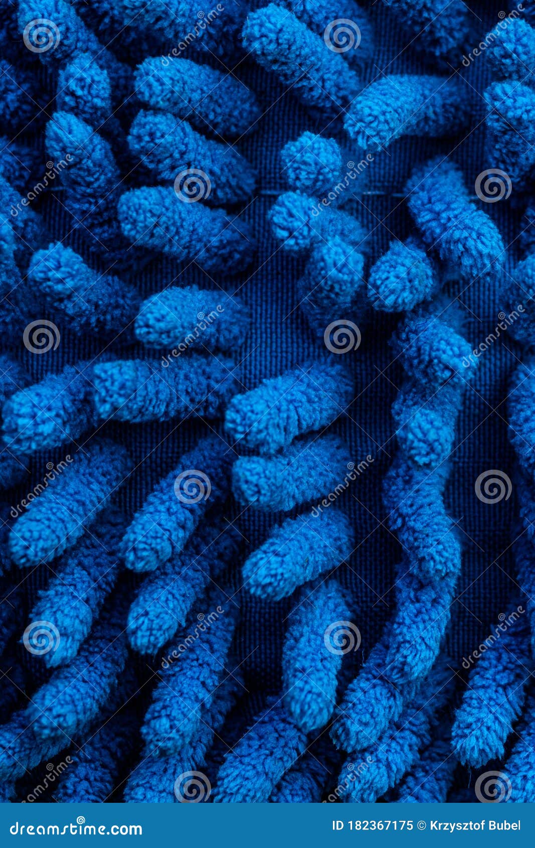 Texture of Blue Material Mop Stock Image - Image of brush, background ...
