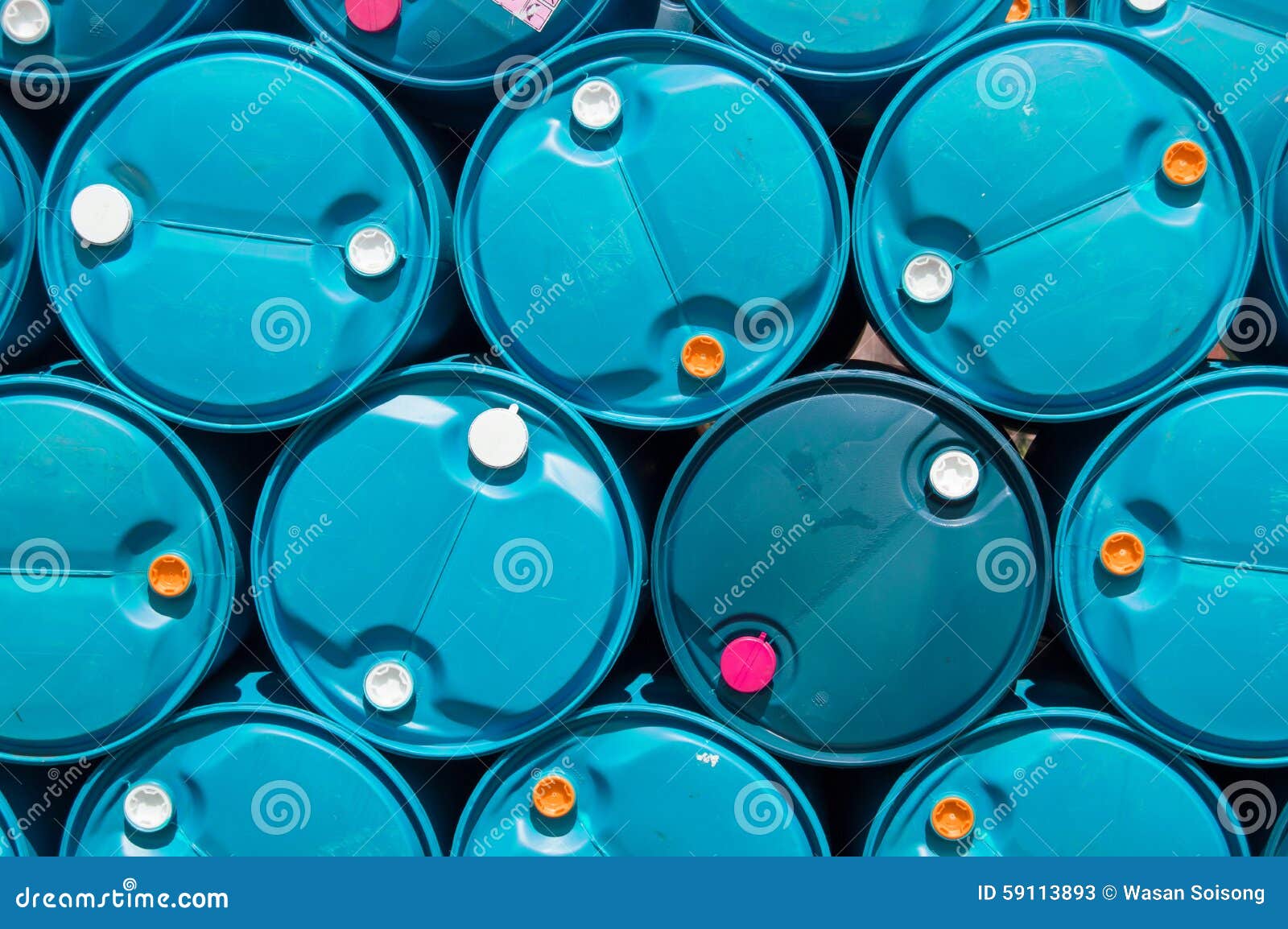 Texture Blue Plastic Oil Tank Stock Image - Image of fluid, outside ...