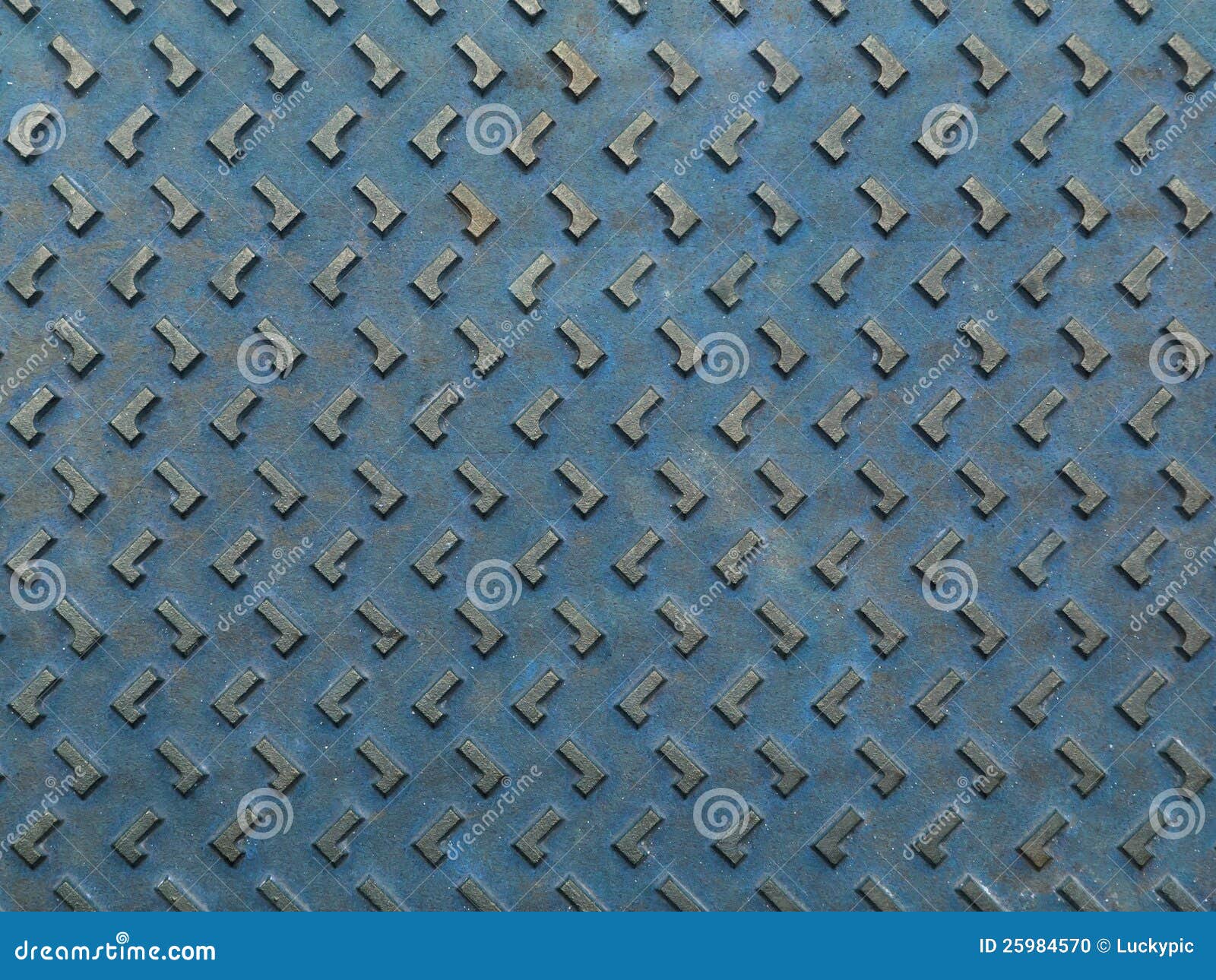 Texture of Blue Rusty Steel Floor Plate Stock Photo - Image of aged ...