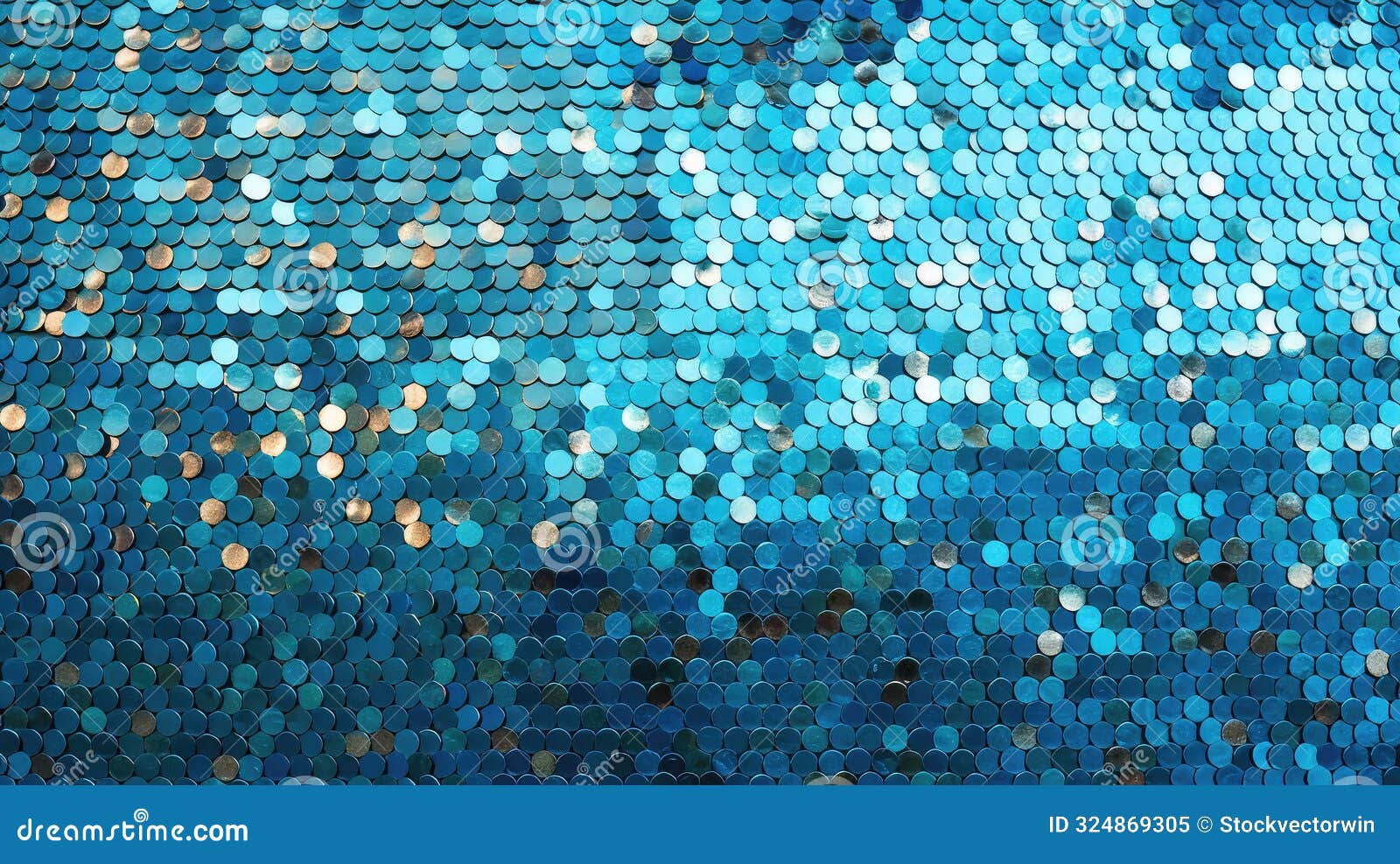 Texture Blue Sequin Background Stock Illustration - Illustration of ...