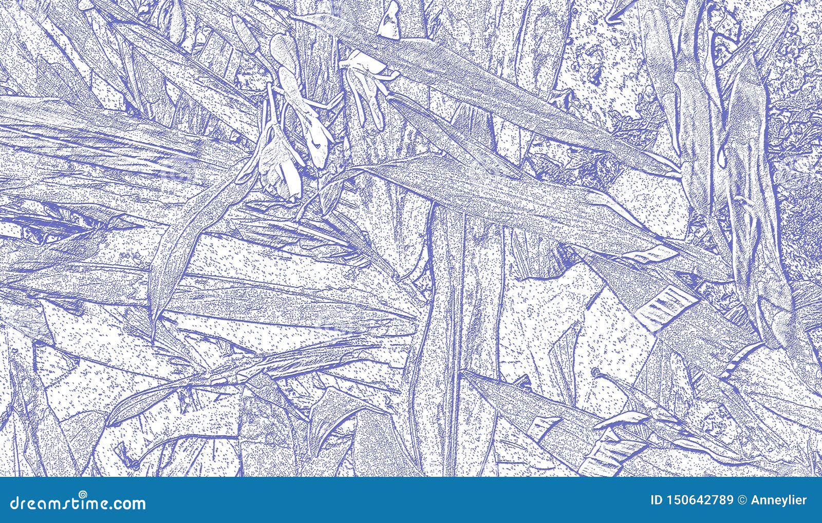 Texture of Blue Tropical Plants Stock Illustration - Illustration of ...