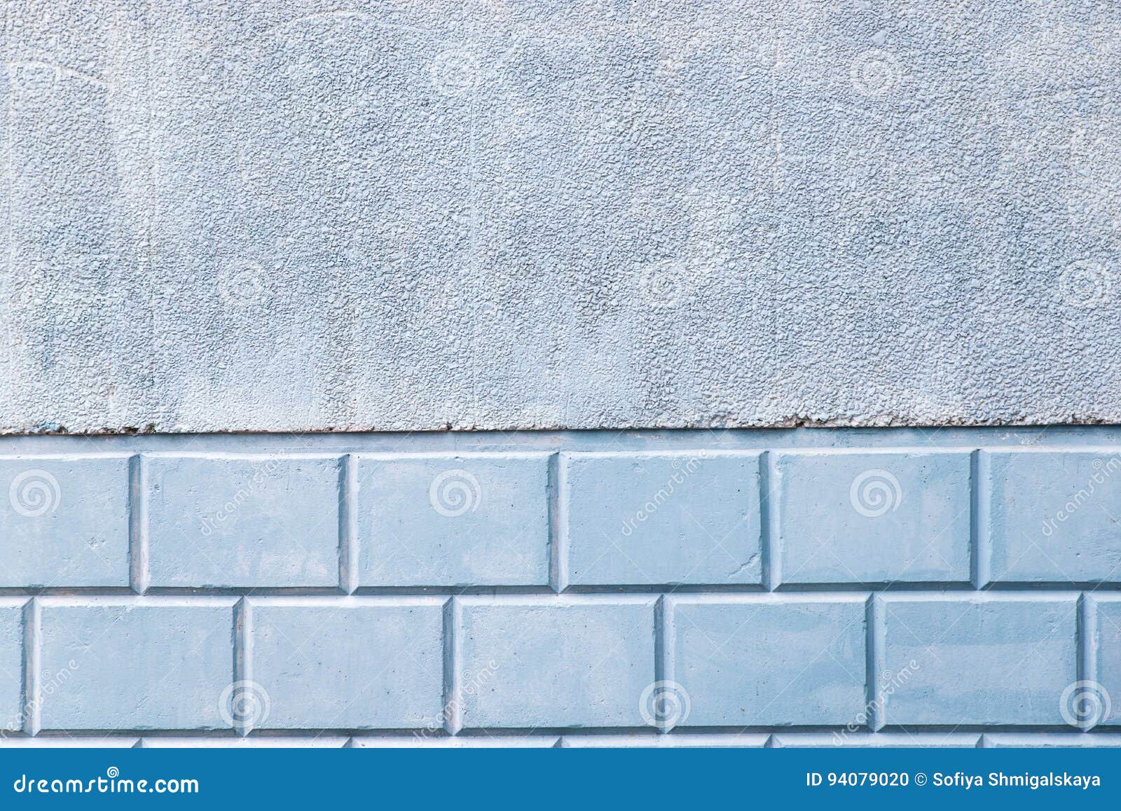 The Texture of the Blue Wall of Blocks Stock Photo - Image of ...