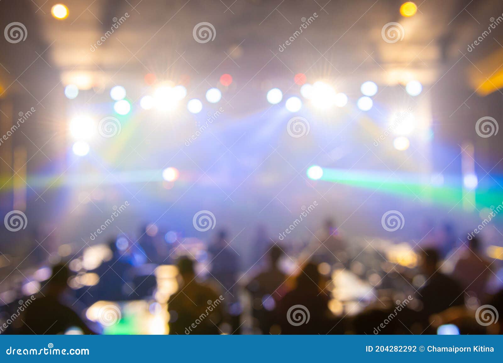 Texture Blur and Defocus, Background for Design. Stage Light at Crowd ...
