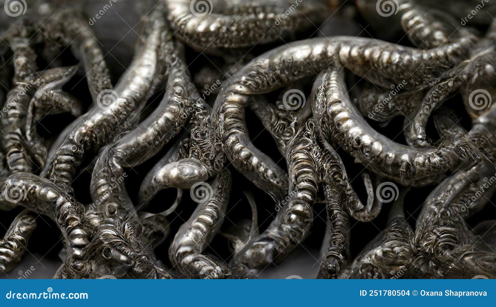 The Texture of the Body of an Alien Creature. Decorative Organic Metal ...