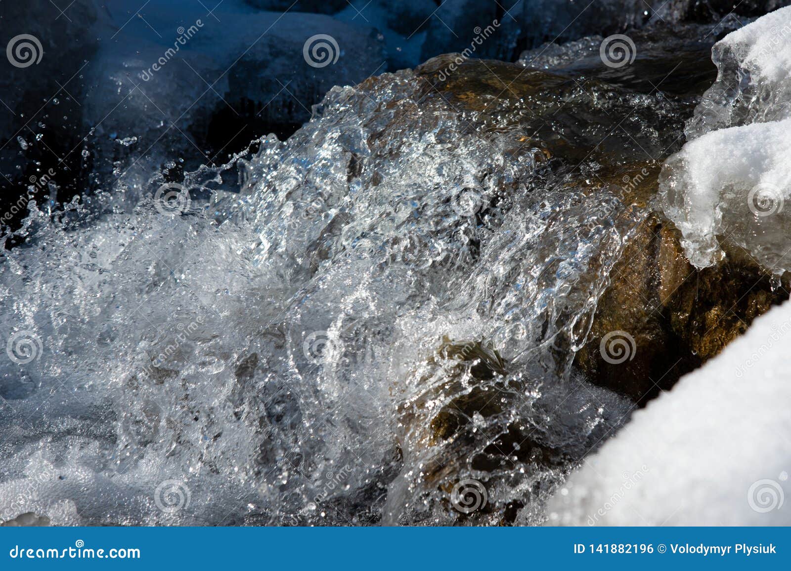 Texture of Boiling Water, Waterfall, Mountain River, Stock Photo ...