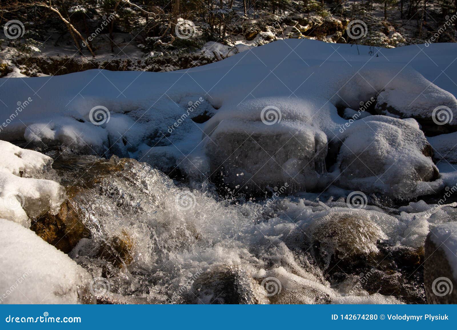 Texture of Boiling Water, Waterfall, Mountain River, Stock Photo ...