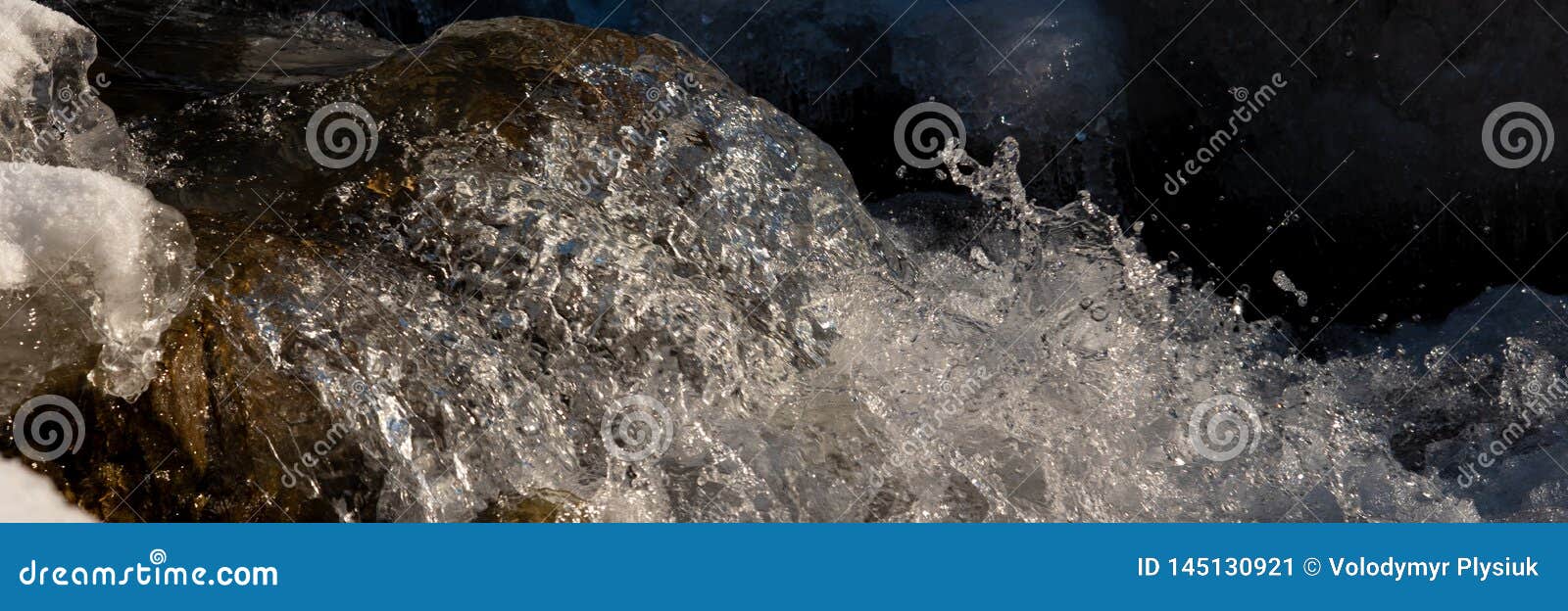 Texture of Boiling Water, Waterfall, Mountain River, Stock Image ...