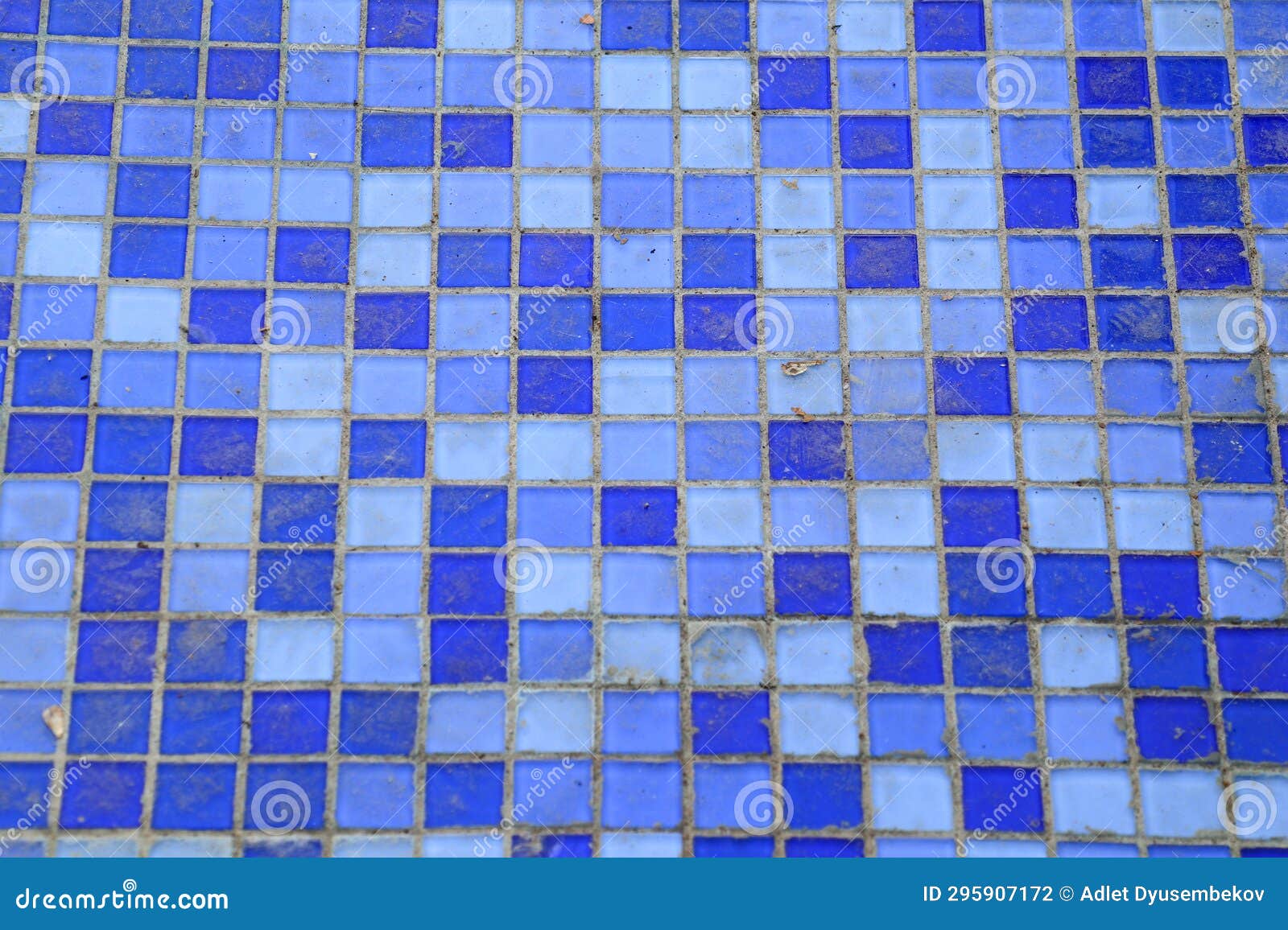 The Texture of the Bottom of the Pool, Blue, Bright Blue Tiles ...