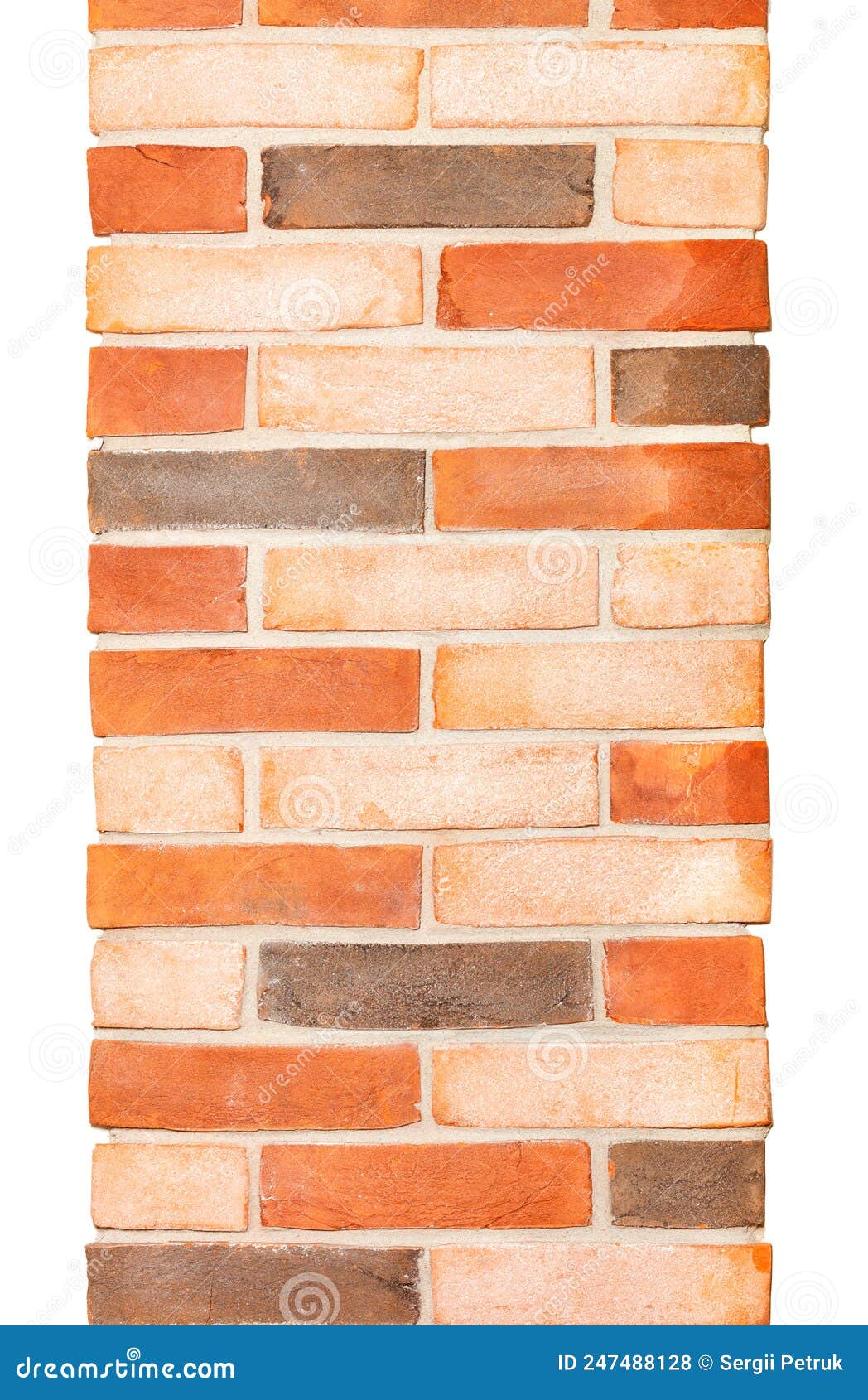 The Texture of the Brick Column is Lined with Old Bricks Stock Photo ...