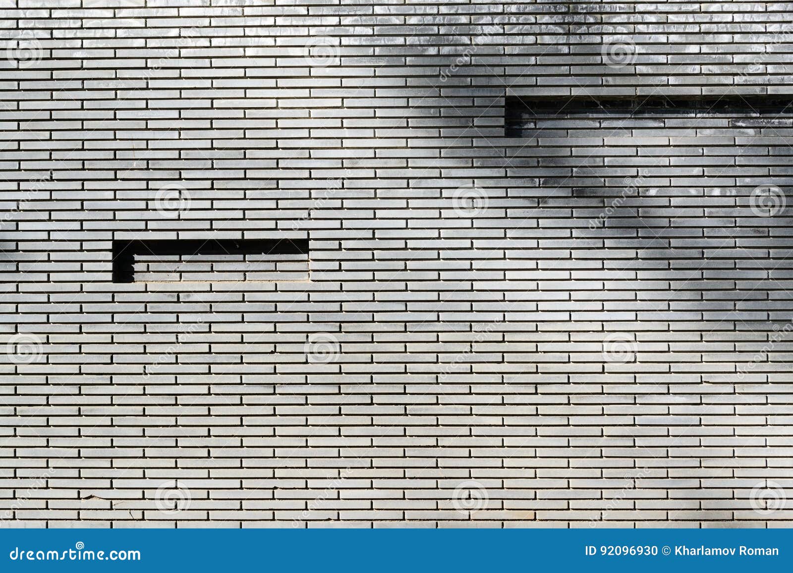 Texture Brick Fence with a Niche Daytime I Stock Photo - Image of ...