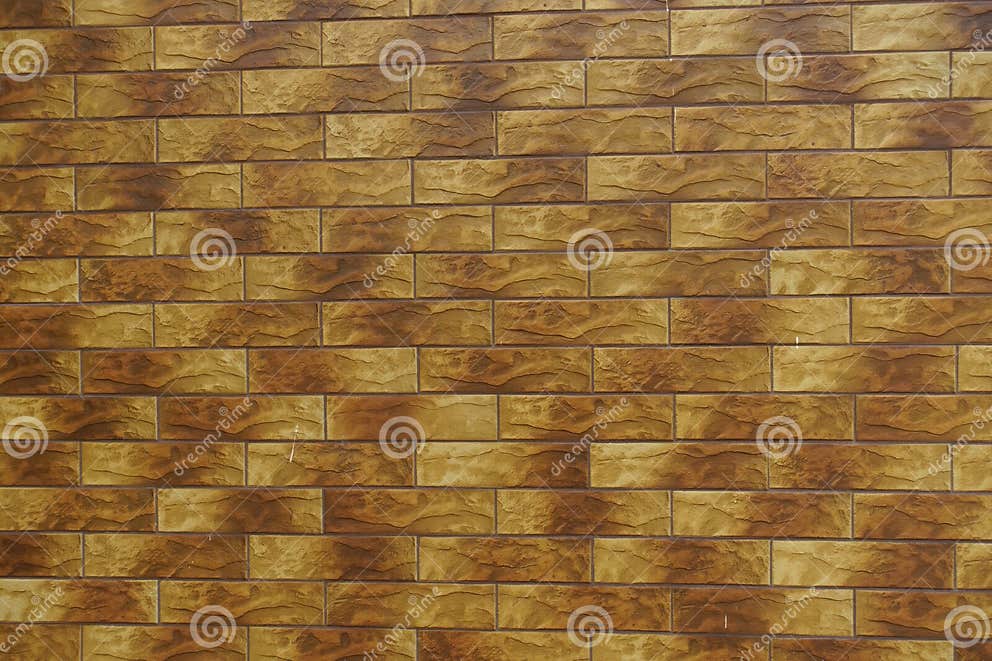 Texture of Brick-like Brown Embossed Ceramic Tiles Siding Stock Photo ...