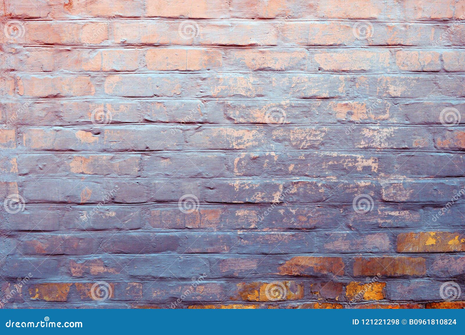 Texture of a Brick Wall Background in the Countryside . Rough B Stock ...