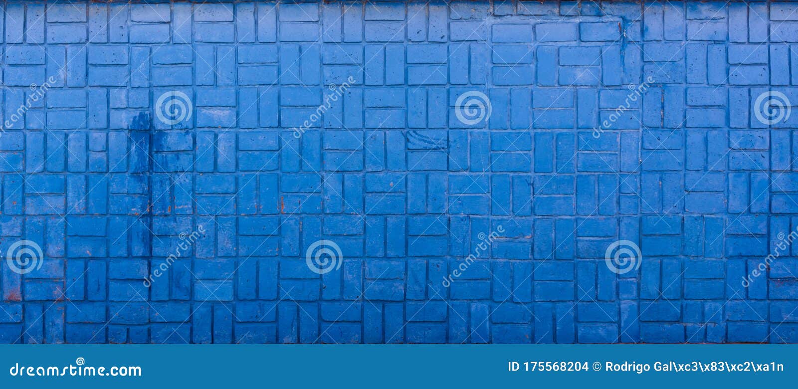 Texture Brick Wall of Blue Color Stock Photo - Image of dirt, grungy ...