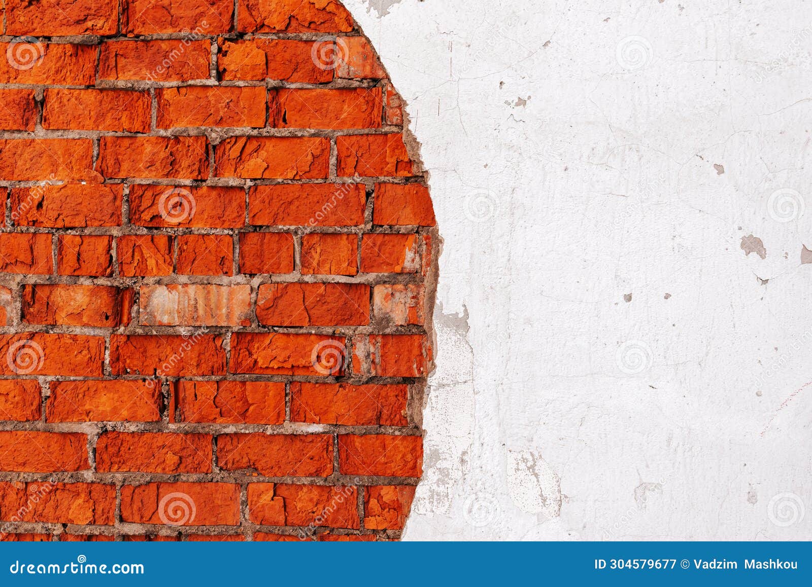 Texture of a Brick Wall with Crumbling Plaster. Wall Stock Image ...