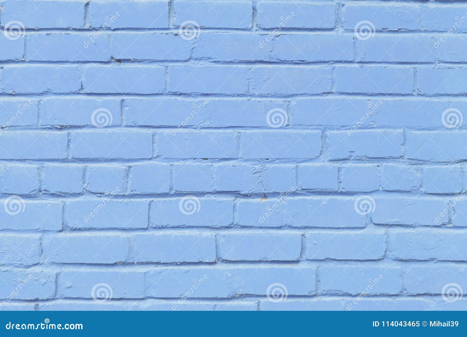 The Texture of the Brick Wall of Many Rows of Bricks Painted in Blue ...