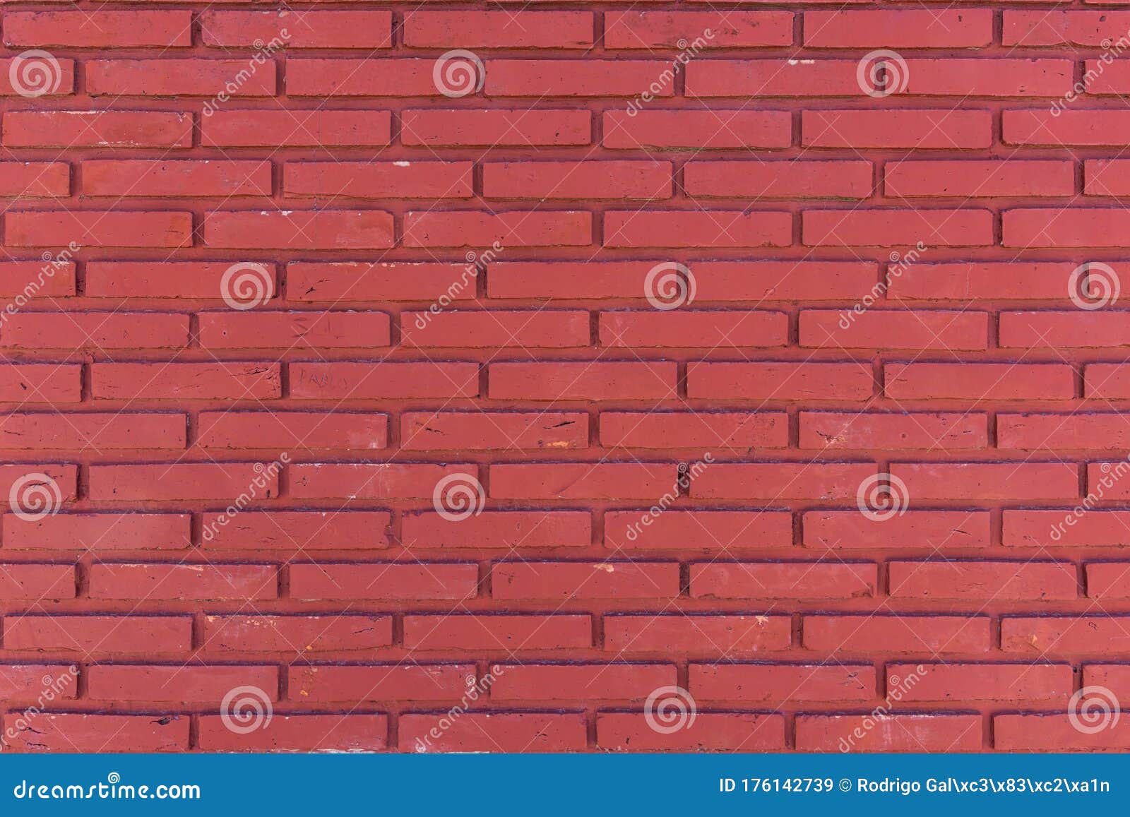Texture Brick Wall of Red Color Stock Image - Image of dirty, cracked ...