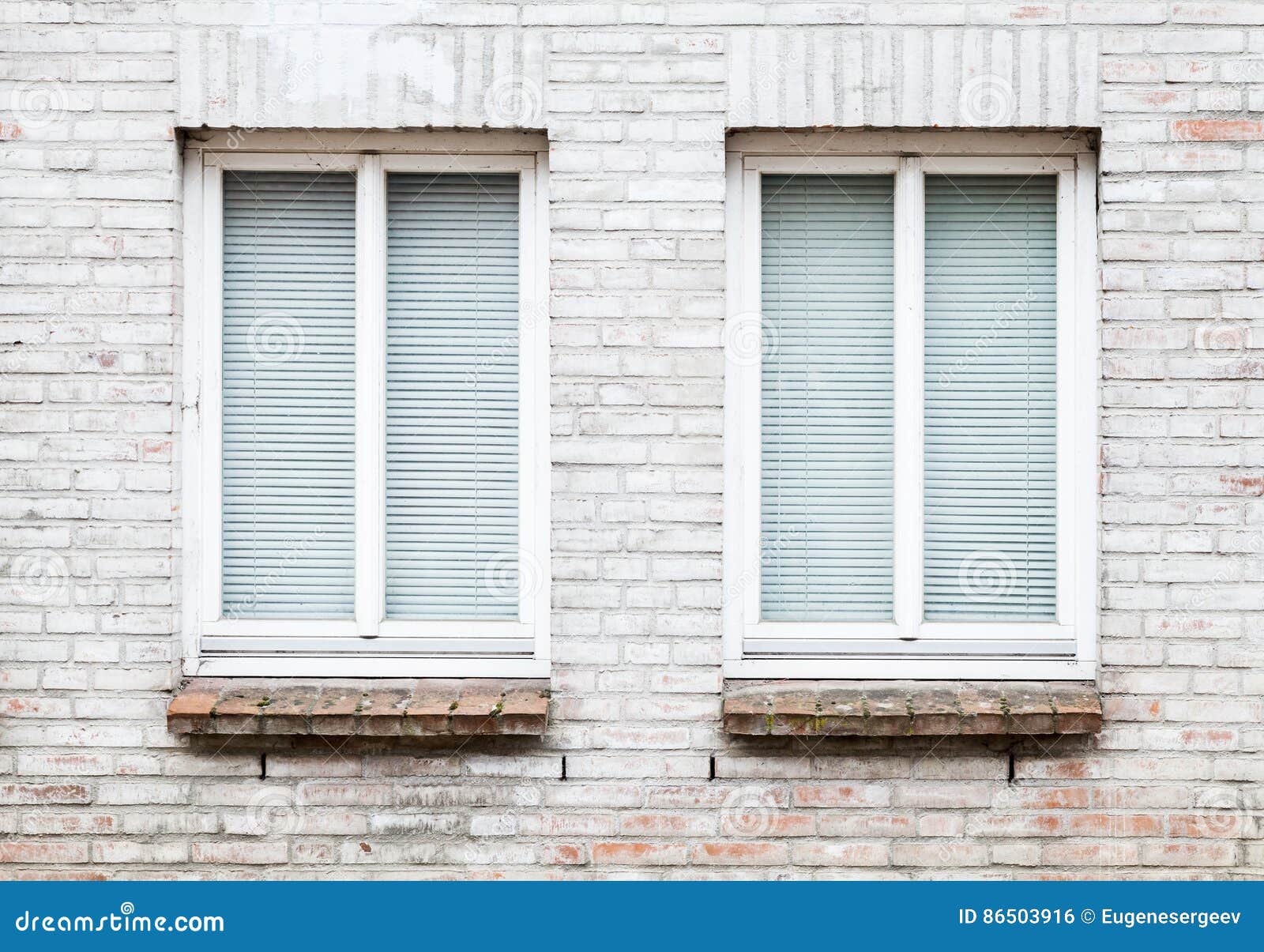 Texture of Brick Wall with Two Windows Stock Photo - Image of style ...