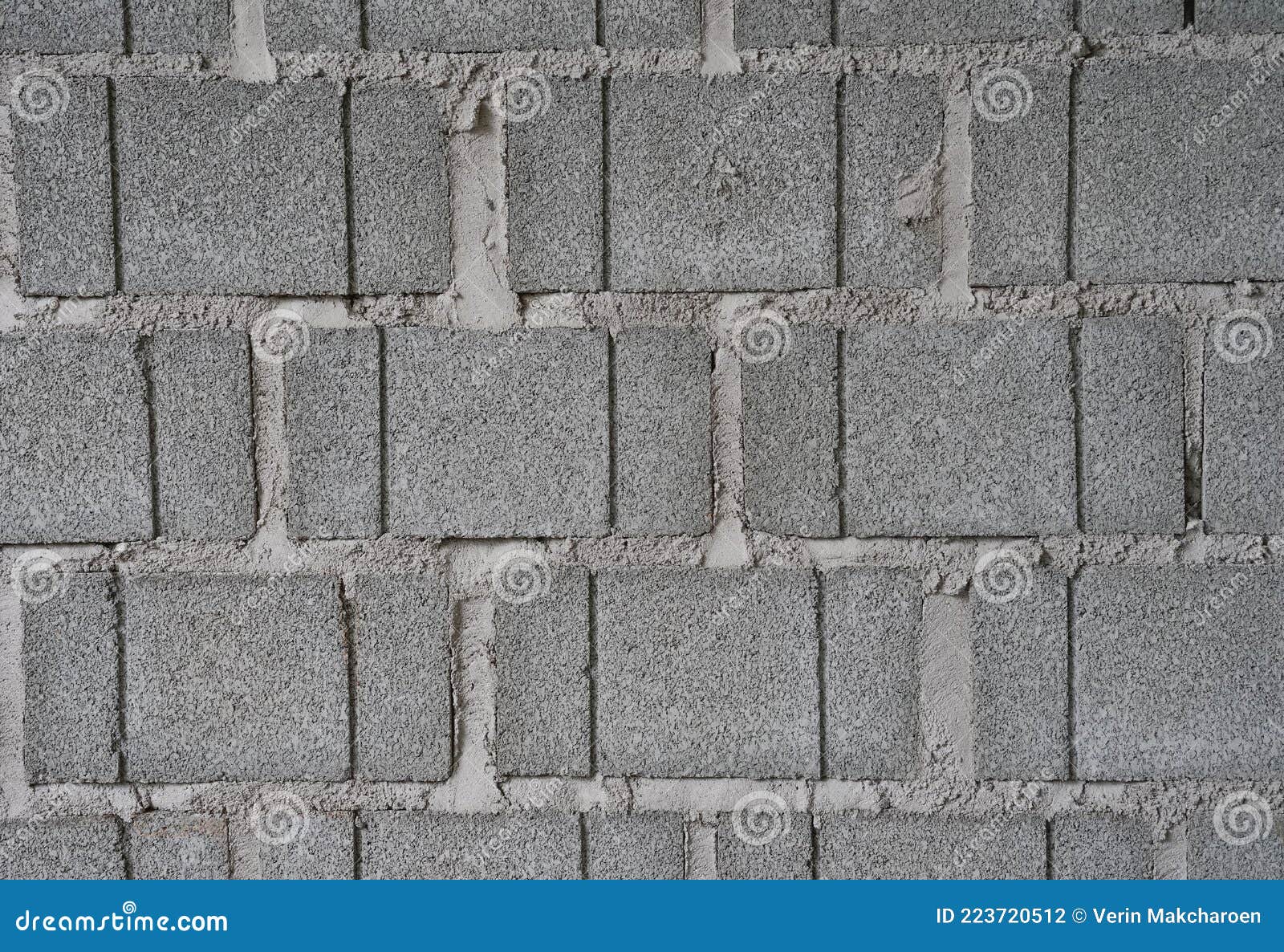 Texture of Bricks Blocks Wall Construction before Plastering Stock ...