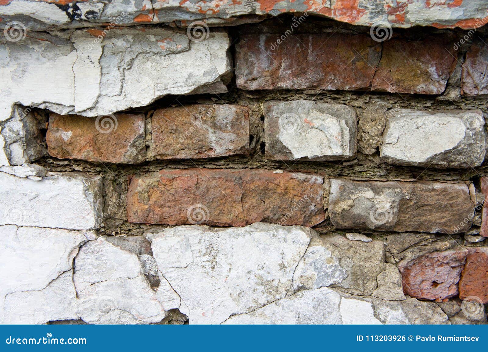 The Texture of Bricks and Plasters, Dilapidated and Destroyed Stock ...