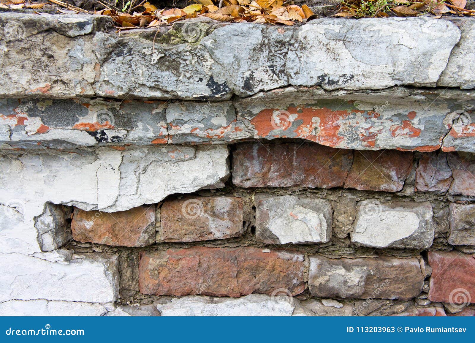 The Texture of Bricks and Plasters, Dilapidated and Destroyed Stock ...