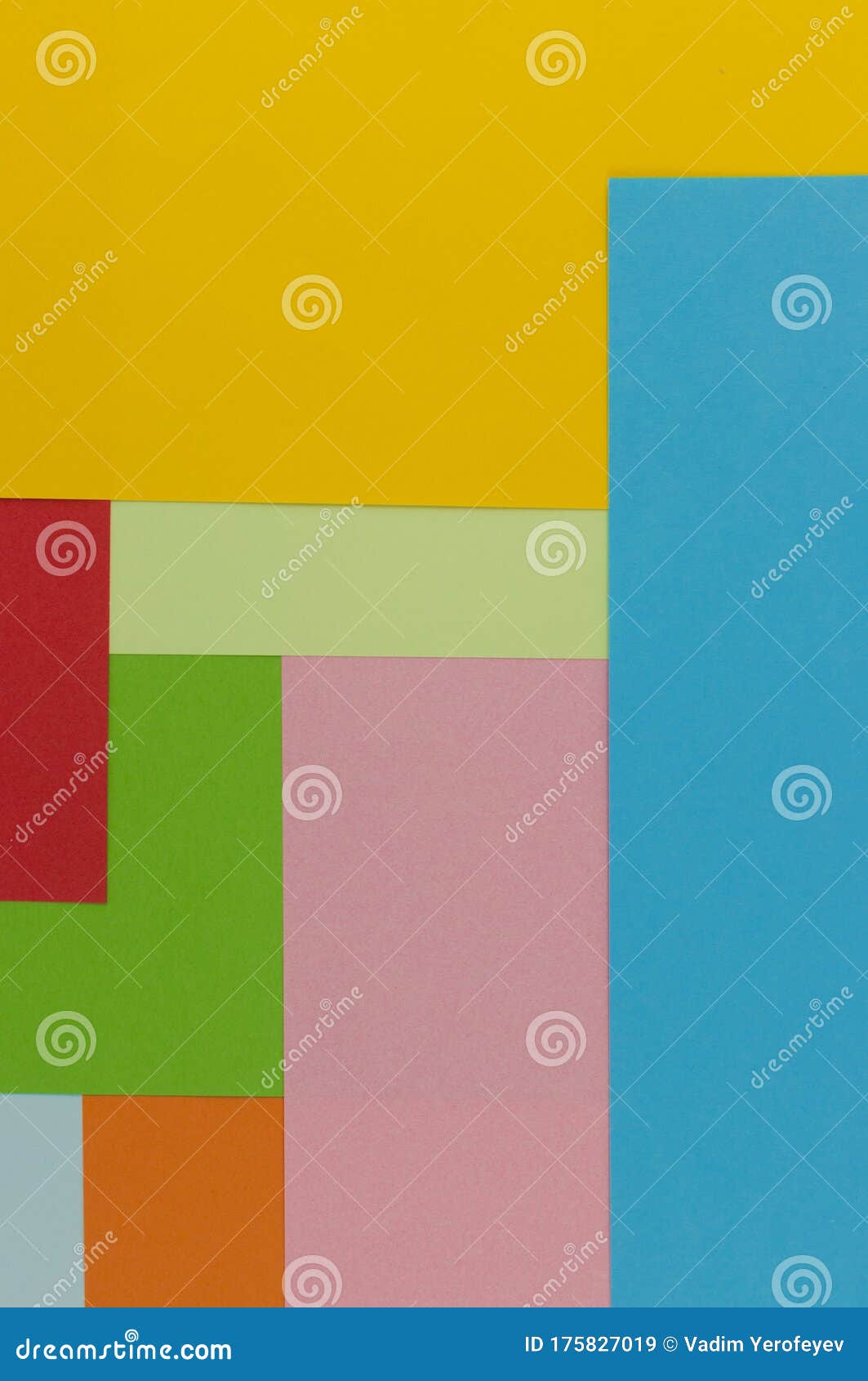 Texture of Bright Abstract Shapes of Different Colors Lined with Paper ...