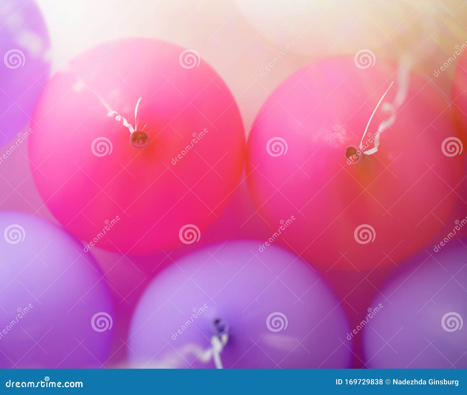 Texture of Bright Balloons in Blur. Partial Focus Stock Photo - Image ...