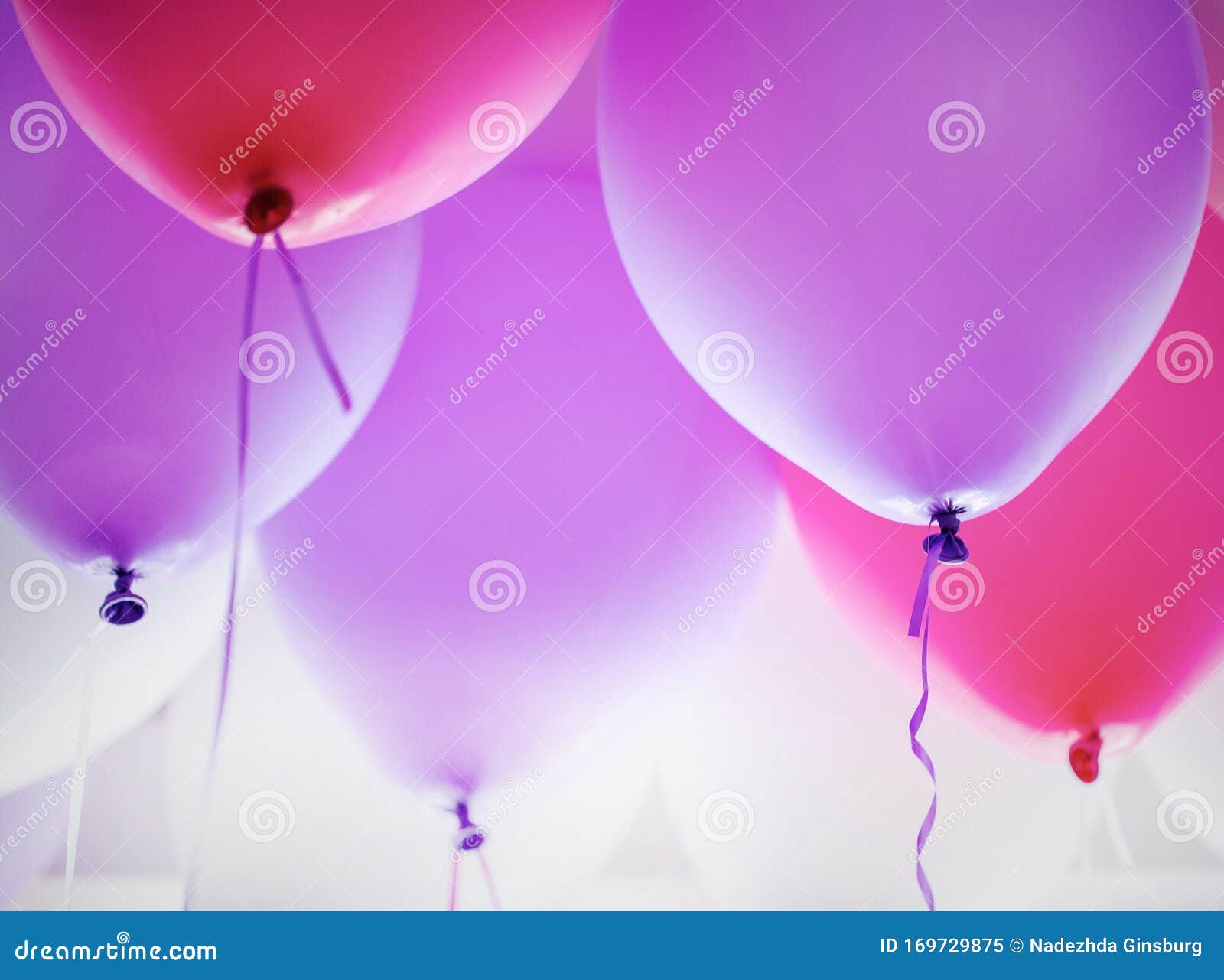 Texture of Bright Balloons in Blur. Partial Focus Stock Image - Image ...