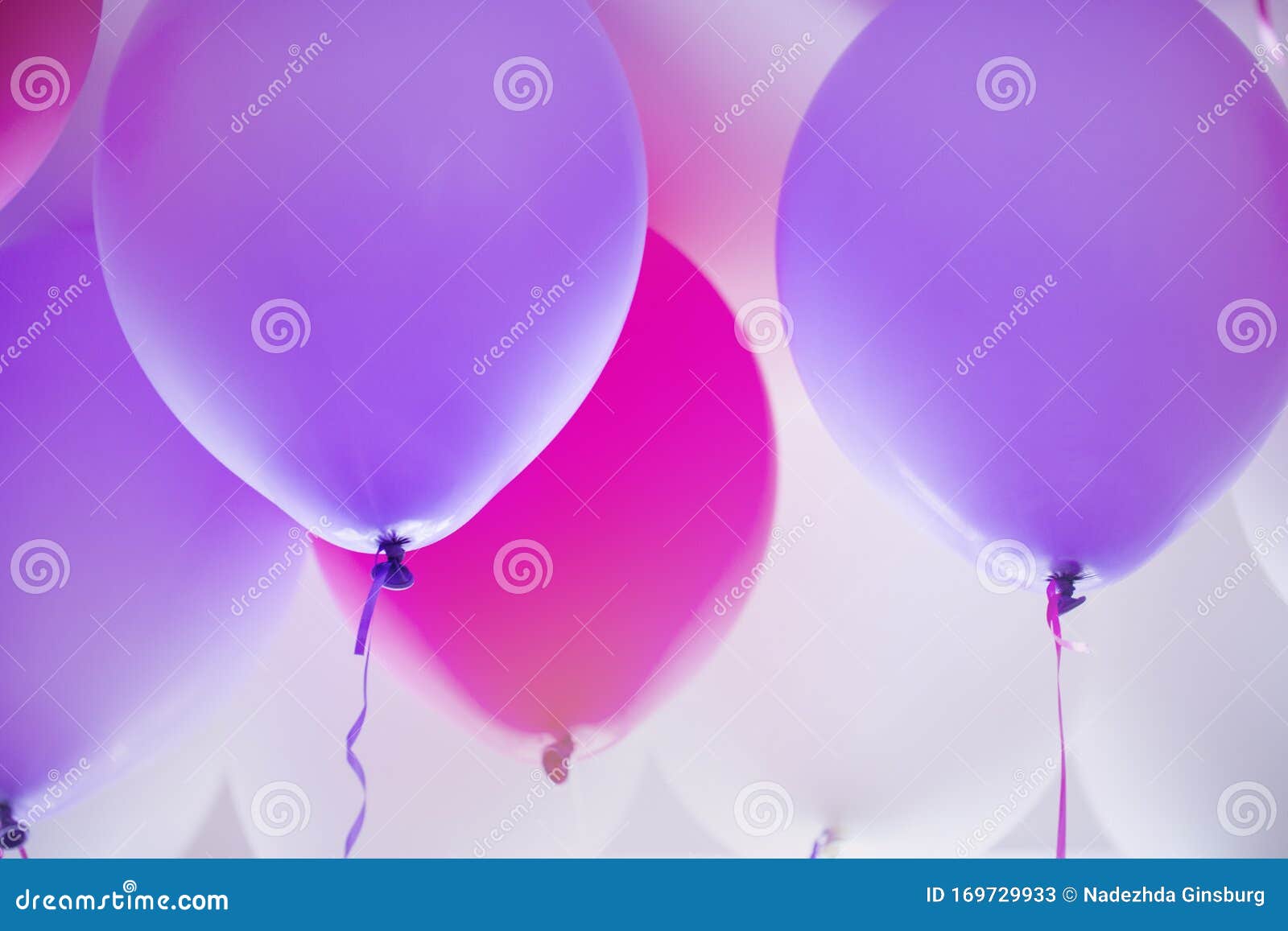 Texture of Bright Balloons in Blur. Partial Focus Stock Image - Image ...