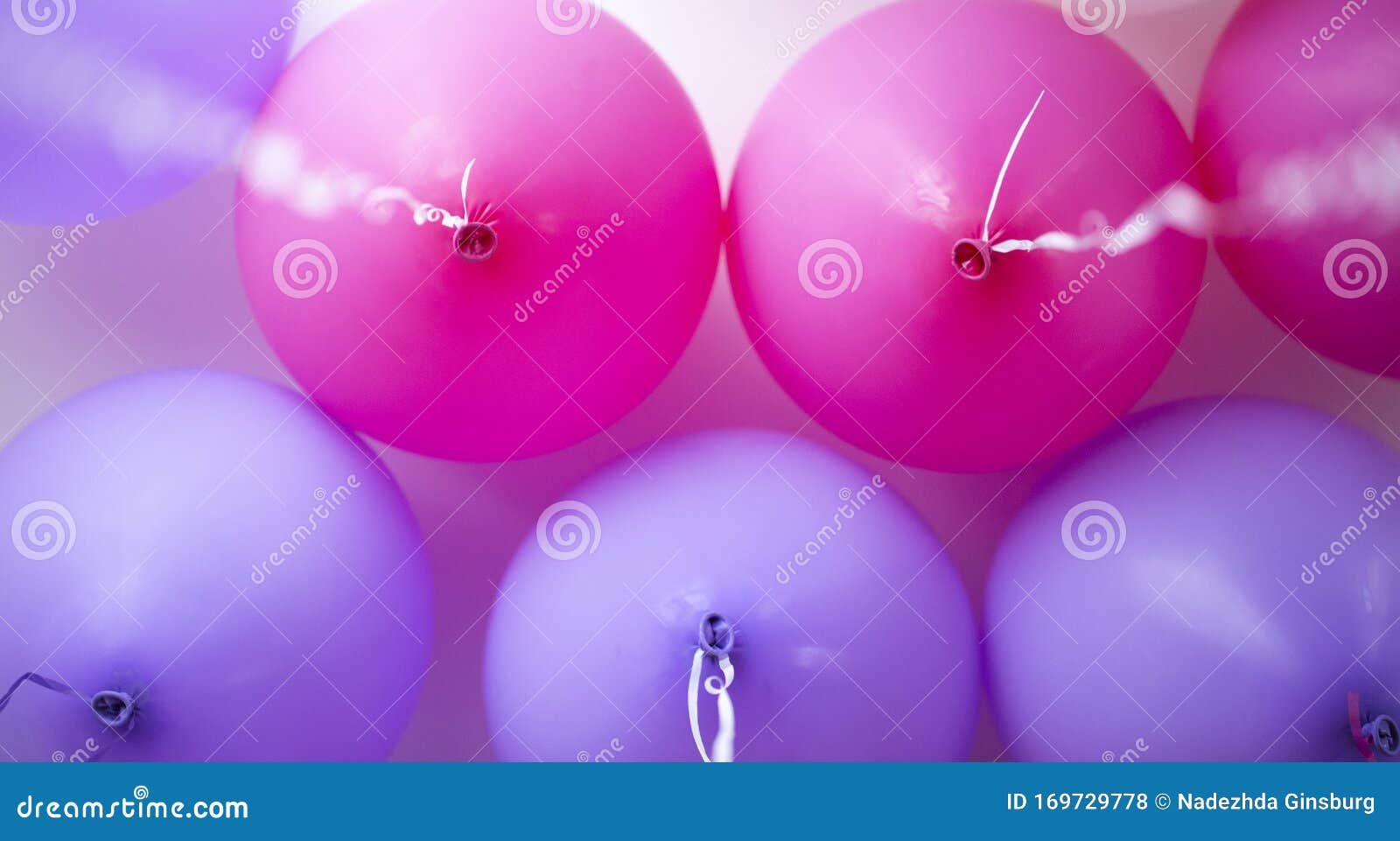 Texture of Bright Balloons in Blur. Partial Focus Stock Photo - Image ...