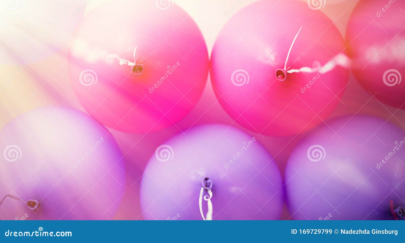 Texture of Bright Balloons in Blur. Partial Focus Stock Image - Image ...