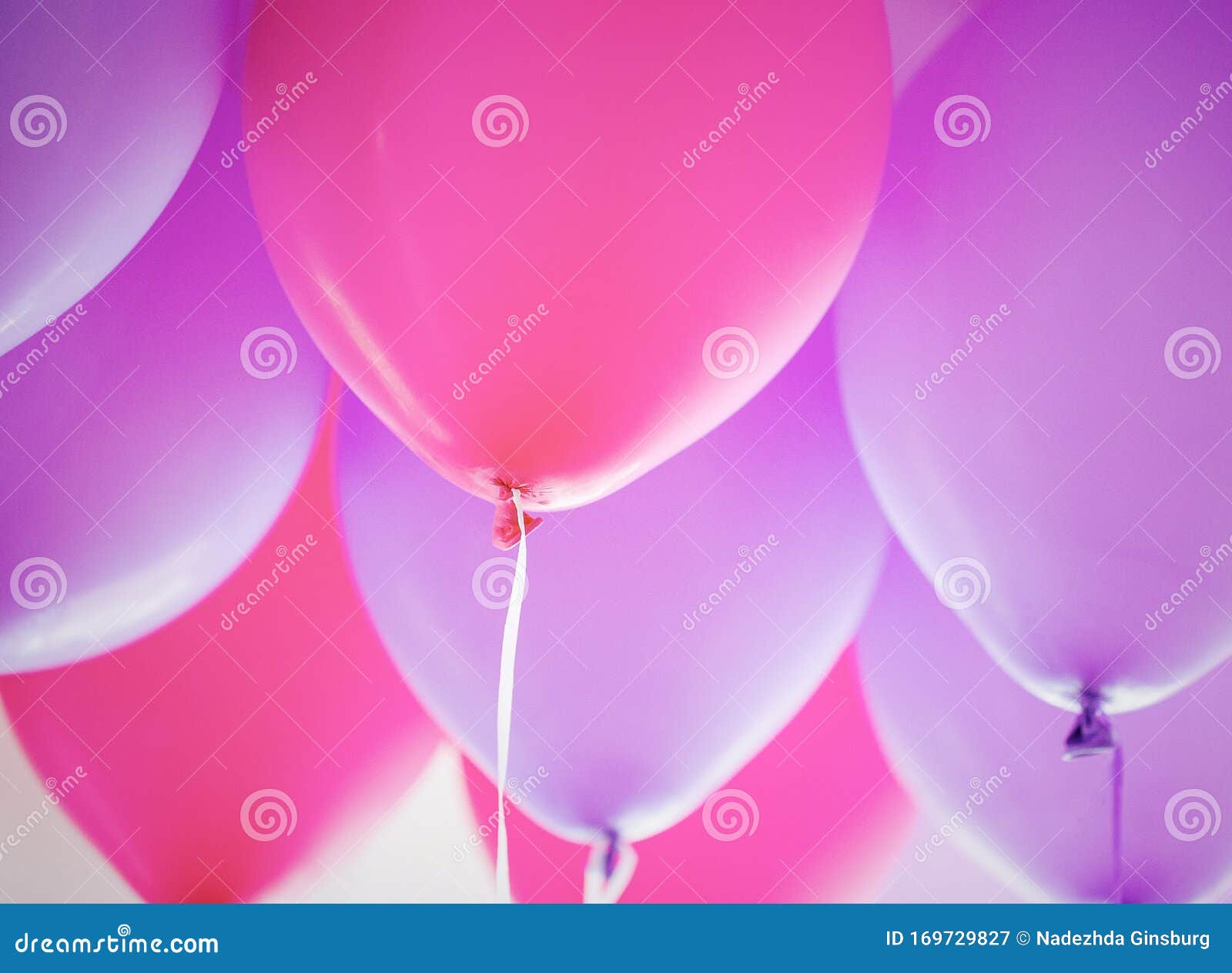 Texture of Bright Balloons in Blur. Partial Focus Stock Image - Image ...